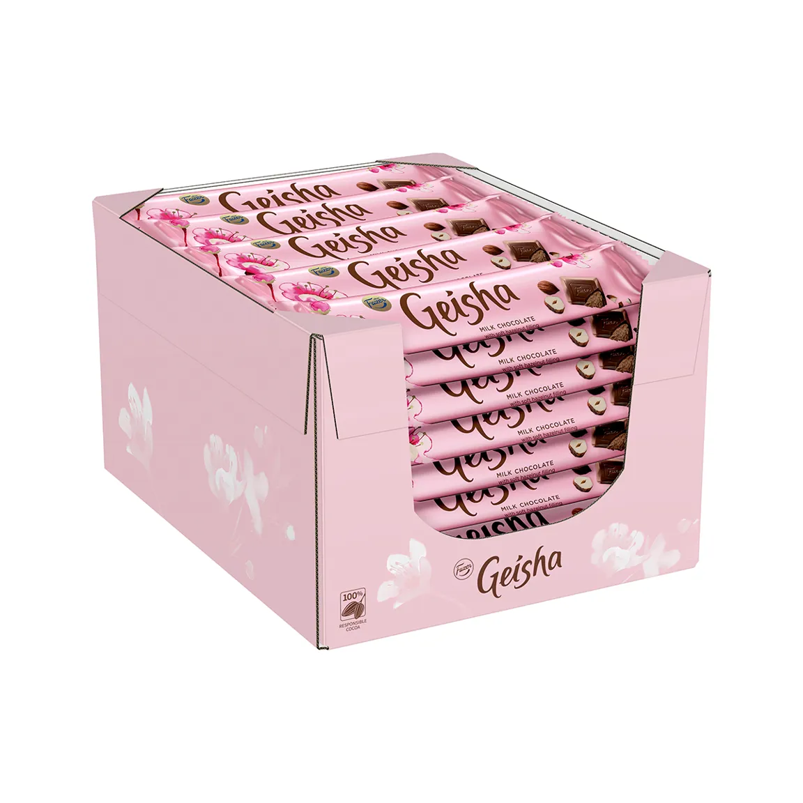 Geisha milk chocolate with soft hazelnut filling 37 g - Fazer.com