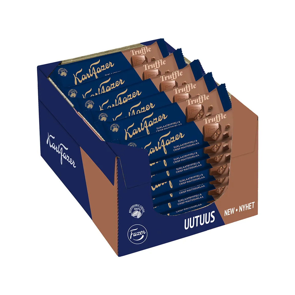 Karl Fazer Crispy Chocolate Truffle chocolate bar 37g - Fazer.com