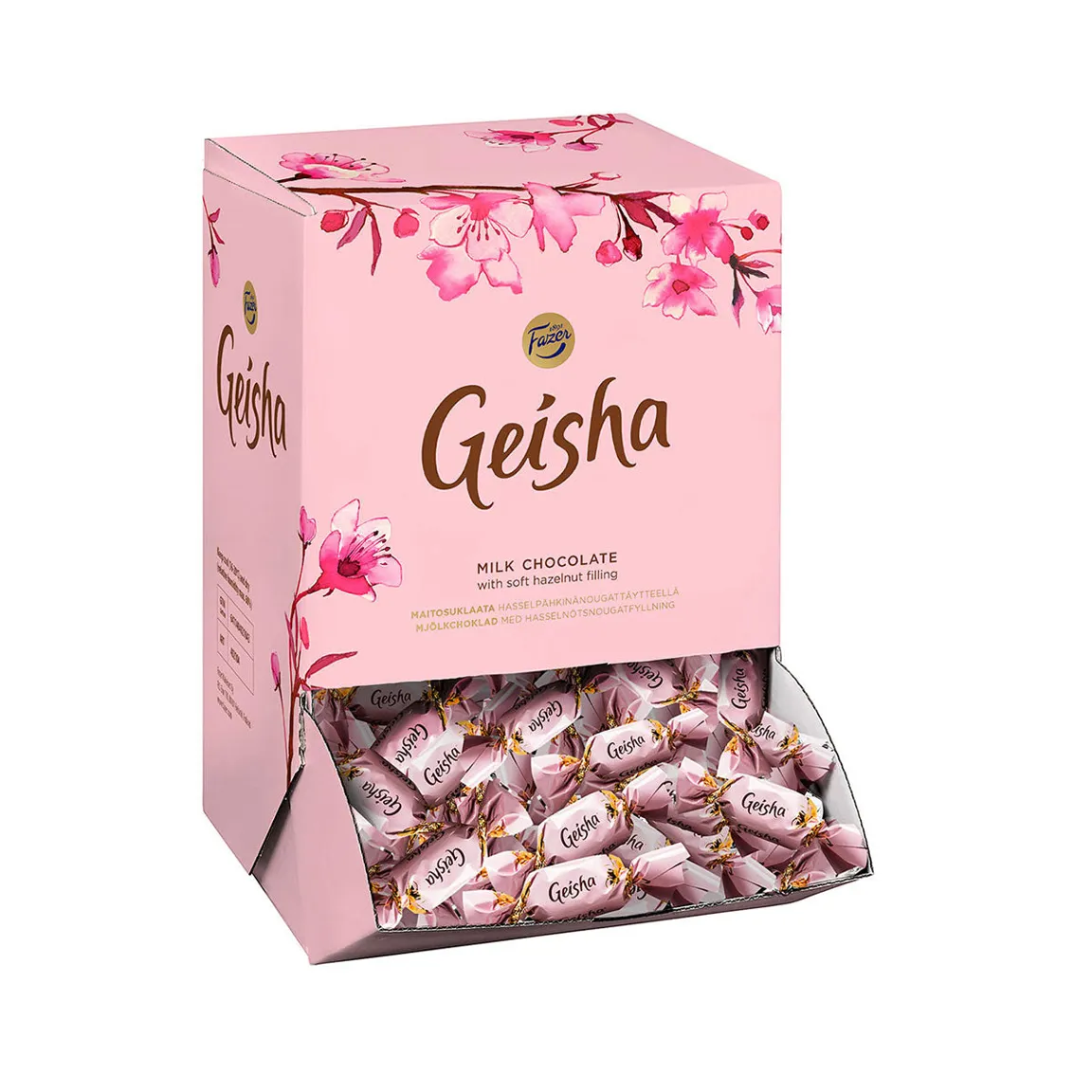 Geisha Milk chocolates with hazelnut filling 3kg - Fazer.com