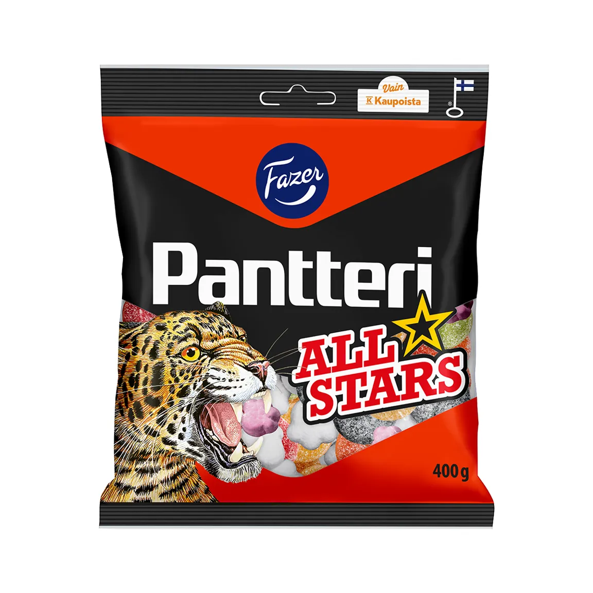 Pantteri All stars karkkipussi 400g - Fazer.com