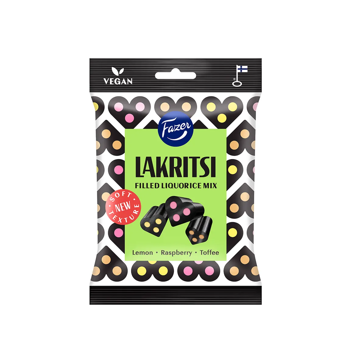 Fazer Lakritsi Filled liquorice mix liquorice bag 140g - Fazer.com