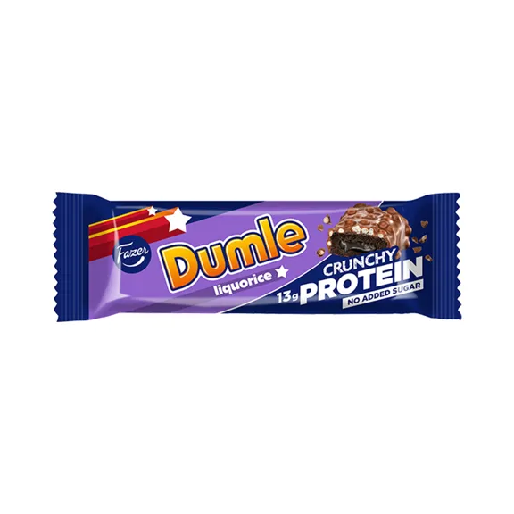 Dumle Crunchy Lakritsi Protein patukka 45g - Fazer.com