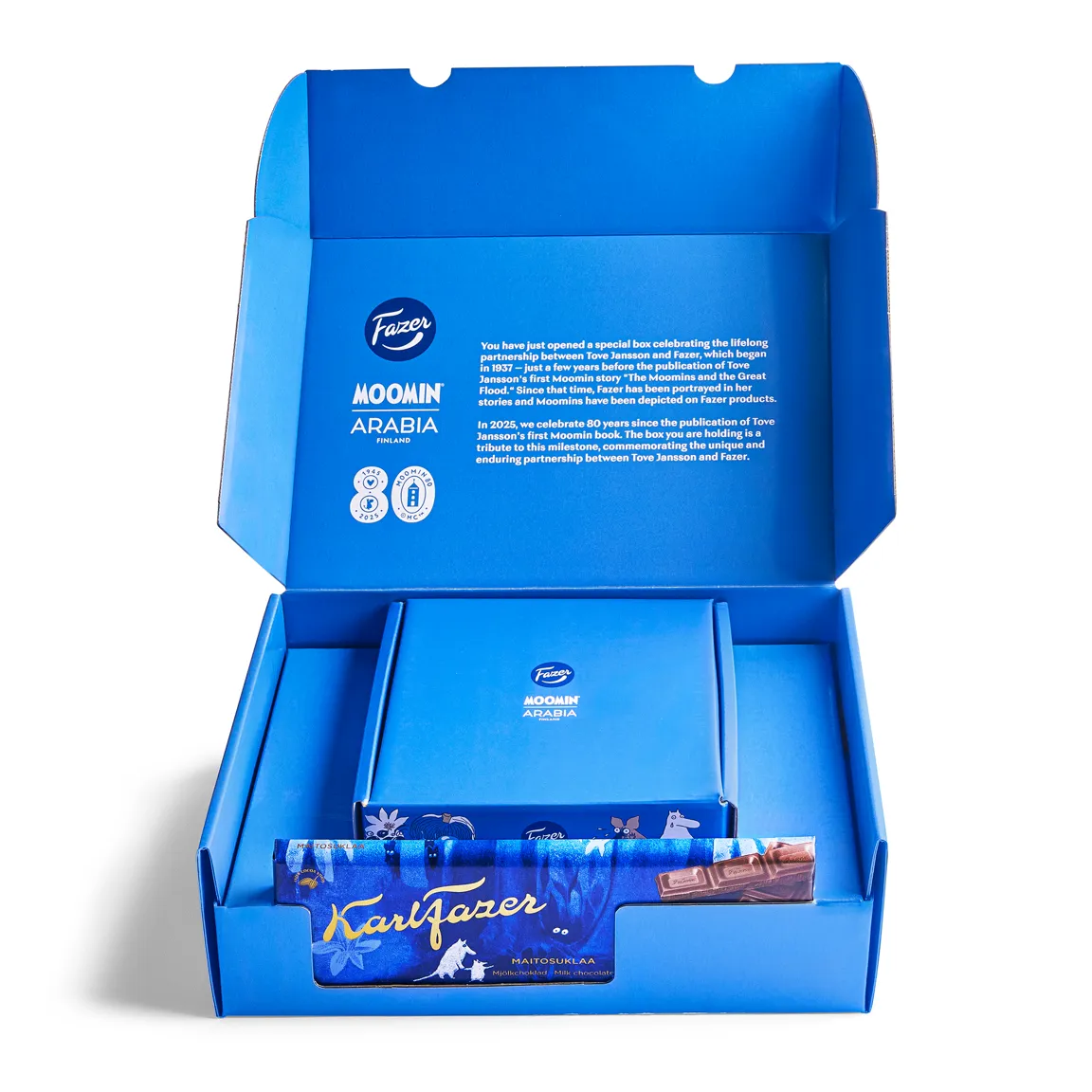 Fazer x Moomin Arabia 80 year anniversary box - Fazer.com