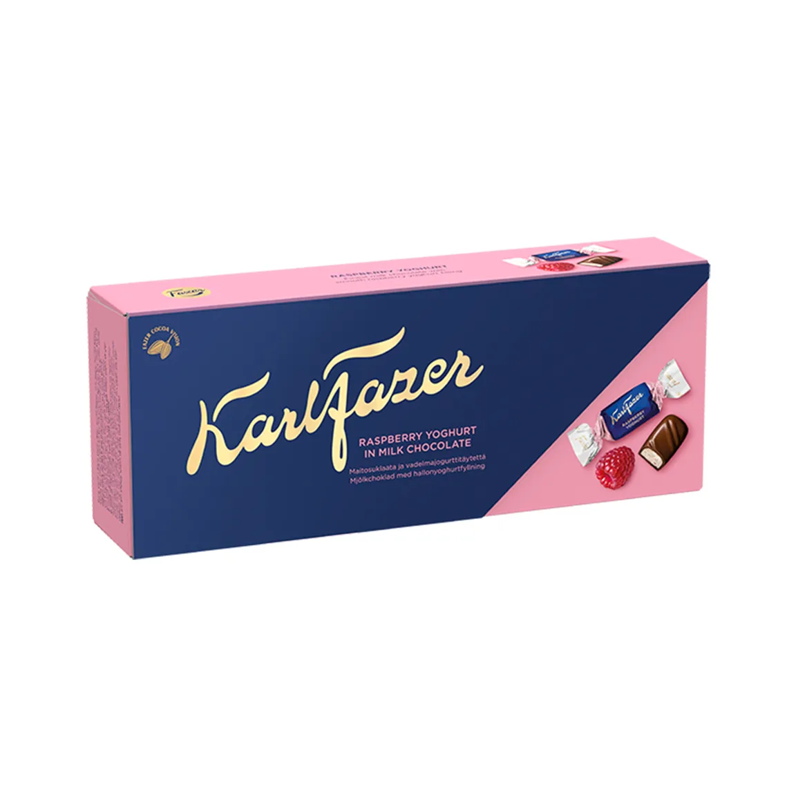 Karl Fazer Raspberry Yoghurt chocolate praline 250g - Fazer.com