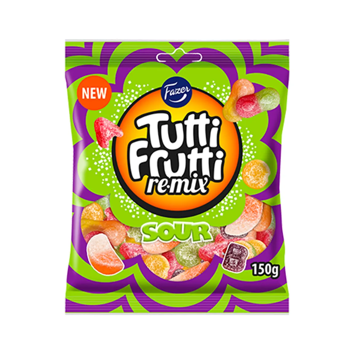 Tutti Frutti Remix Sour candy bag 150g - Fazer.com