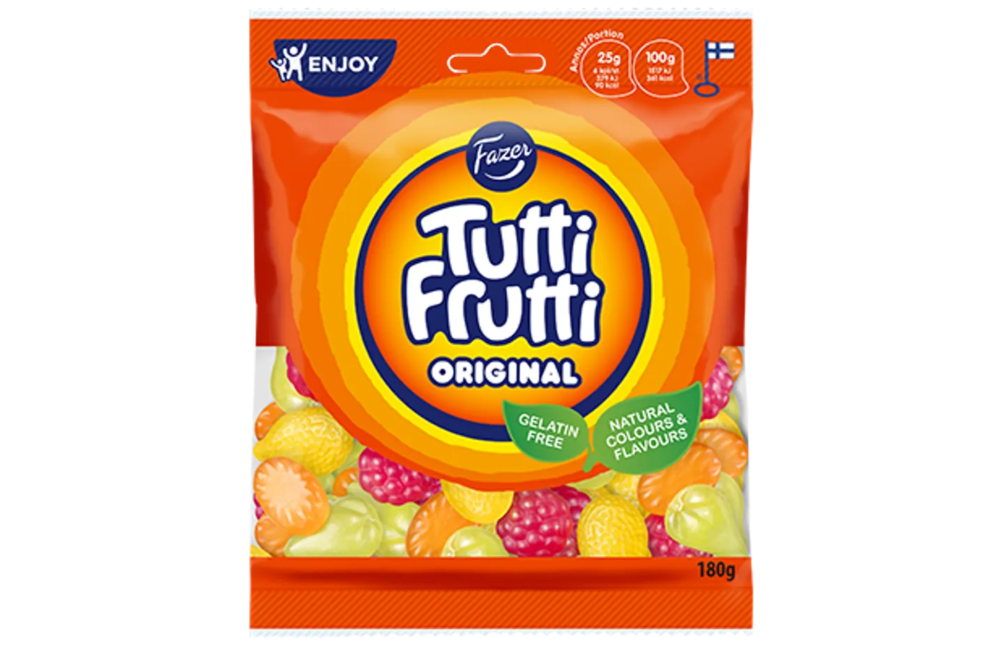 Tutti Frutti Original 180 g natural colours - Fazer.com