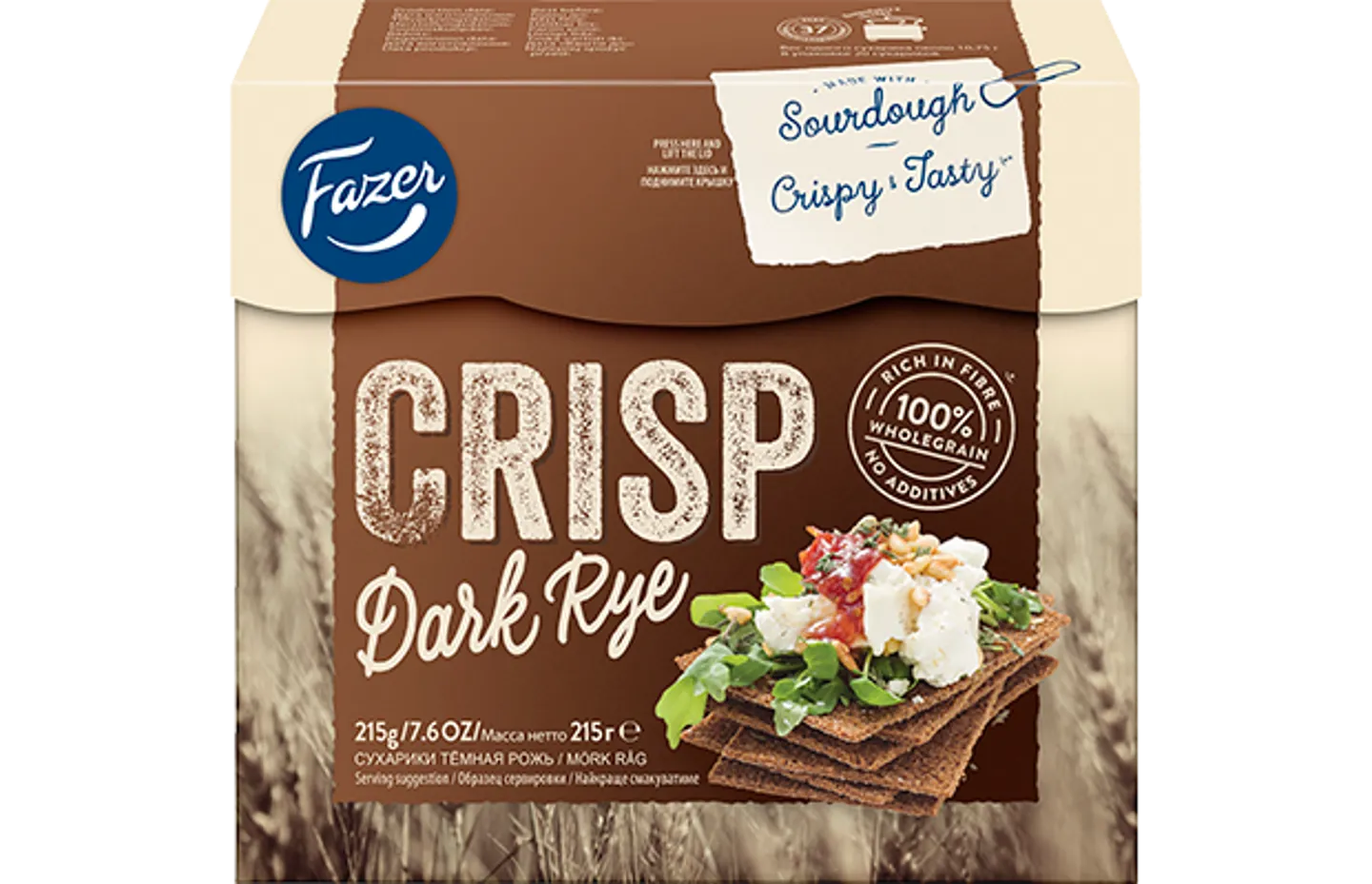 Crisp Dark Rye 215 g - Fazer.com